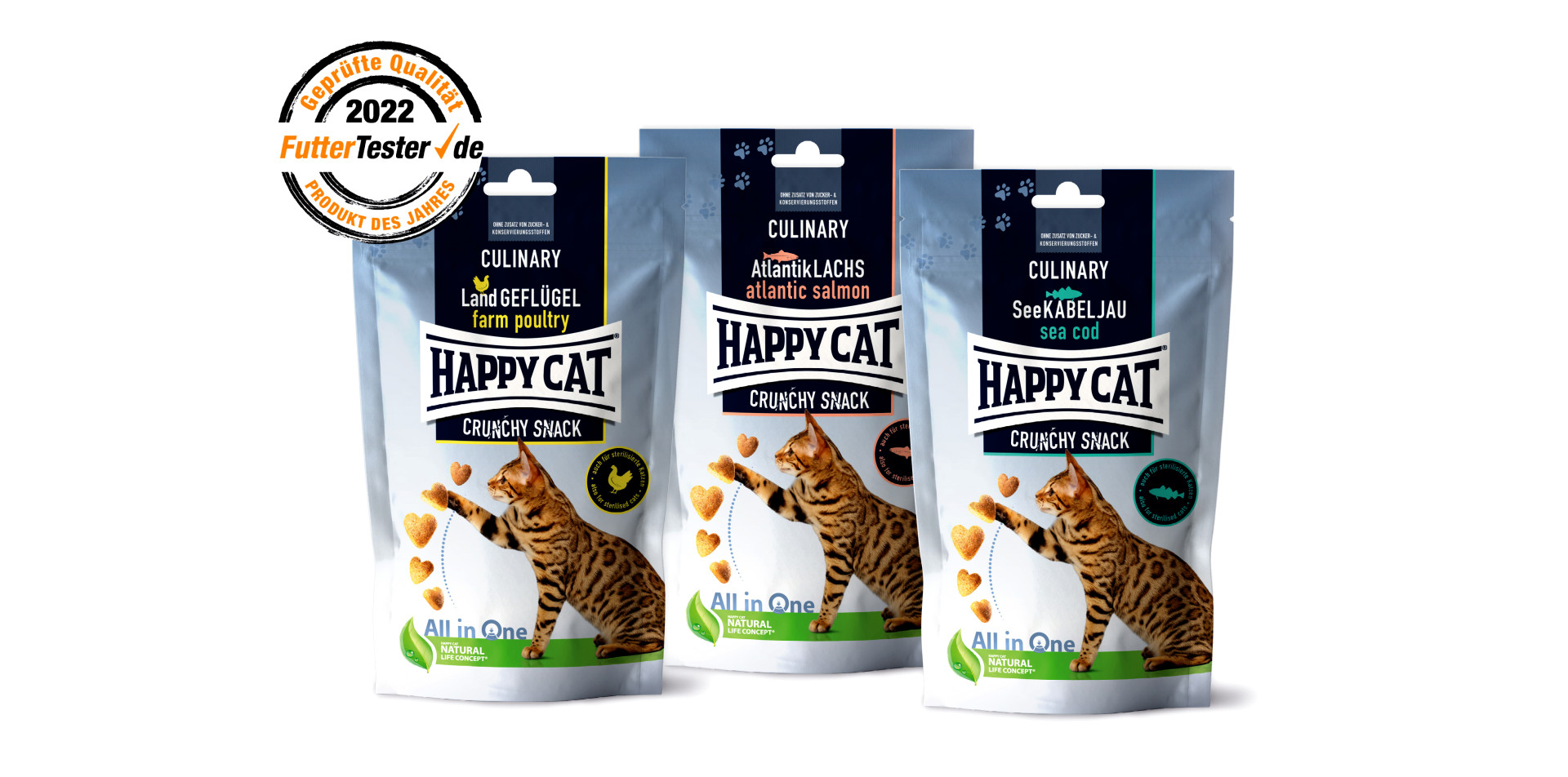 „Happy Cat Culinary Crunchy“-Snacks - pet-online
