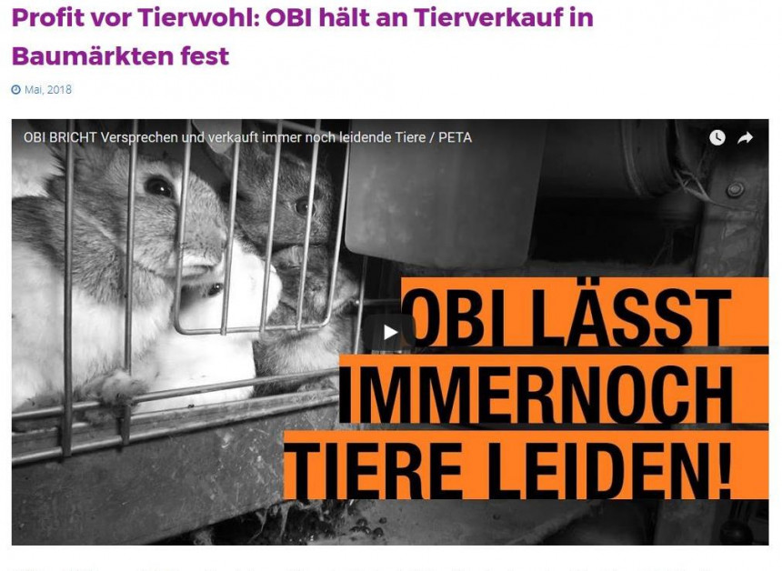 Peta plant Demo vor der Obi-Zentral... - pet-online